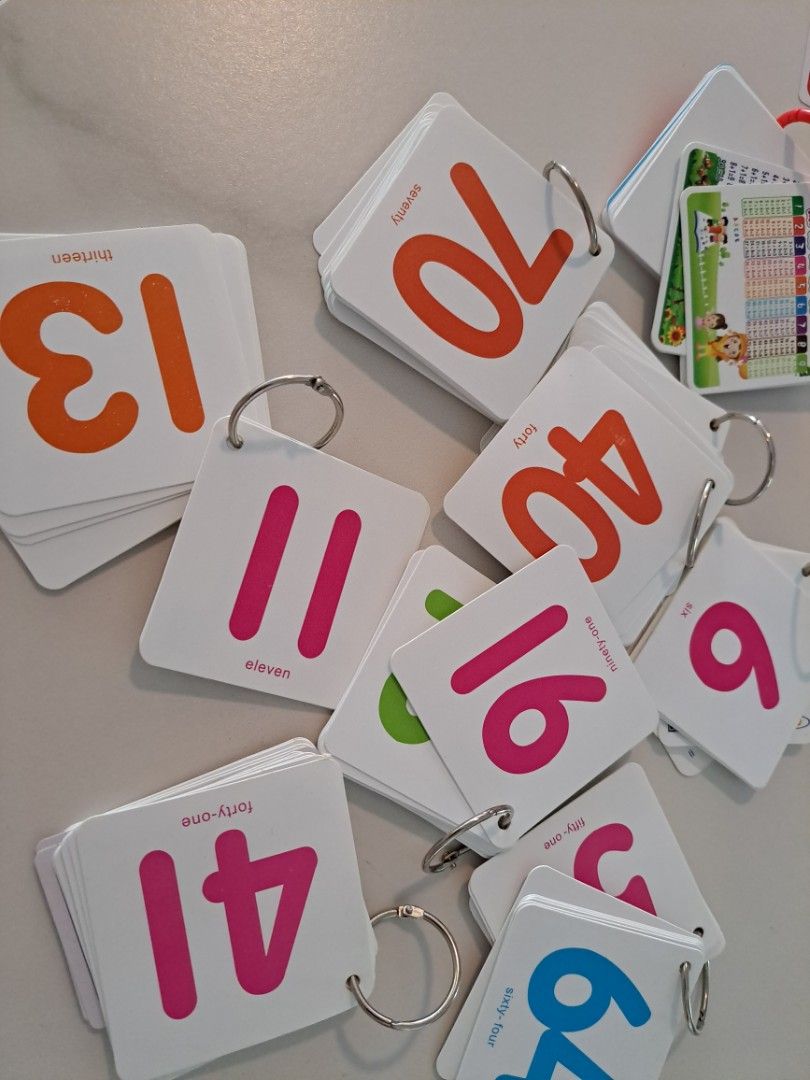 Numbers and objects Flashcards, Babies & Kids, Infant Playtime on Carousell