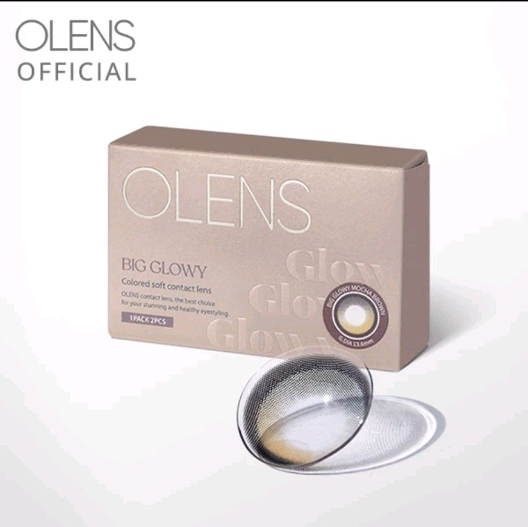 OLENS Big Glowy Mocha Brown Monthly 1 Box (1 pair/2 lenses), Beauty ...