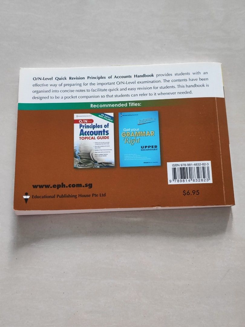 O/N lvl Principles of Accounts Handbook, Hobbies & Toys, Books ...