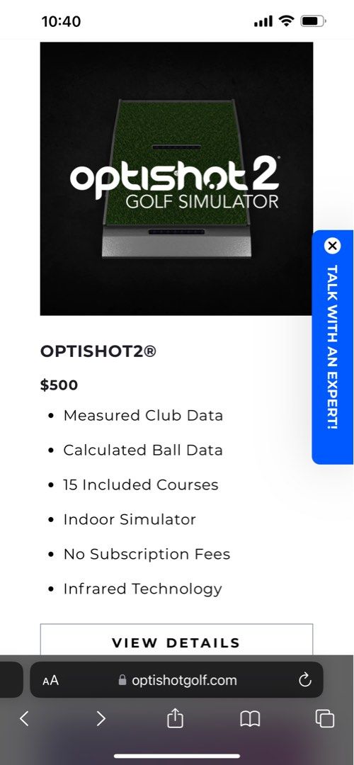 Optishot Indoor Golf Simulator Setup, Sports Equipment, Sports & Games ...