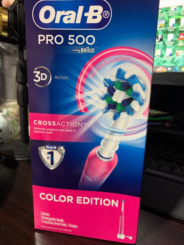 Oral-B Pro 500 (Pink), Beauty & Personal Care, Oral Care on Carousell