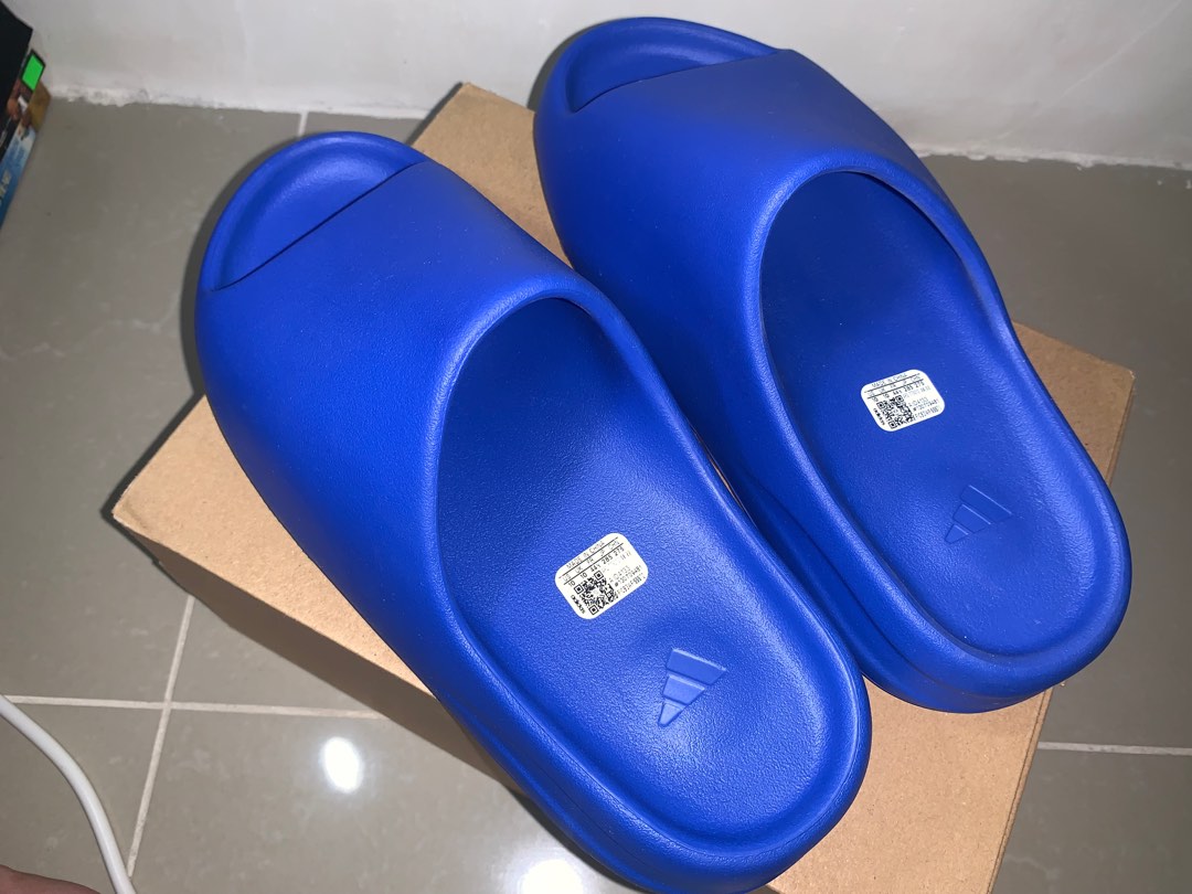 original yeezy slide azure, Men's Fashion, Footwear, Slippers & Slides ...