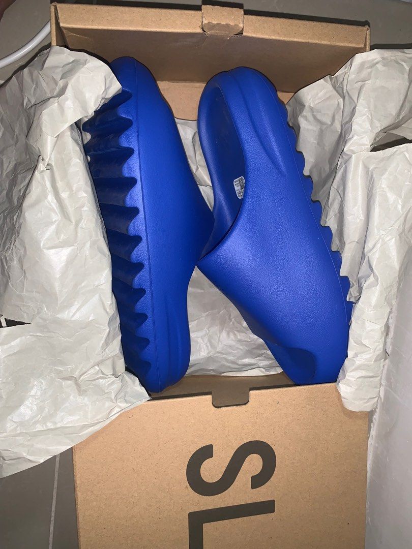 original yeezy slide azure, Men's Fashion, Footwear, Slippers & Slides ...