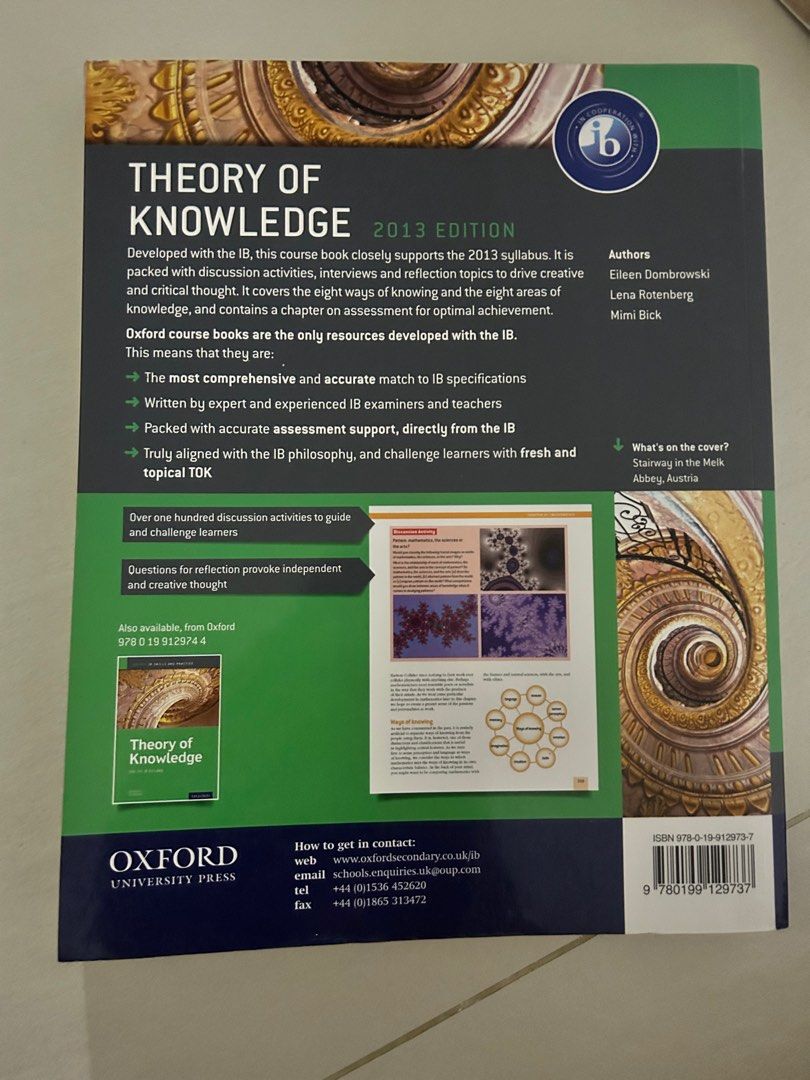 Oxford TOK IB textbook, Hobbies & Toys, Books & Magazines, Textbooks on ...