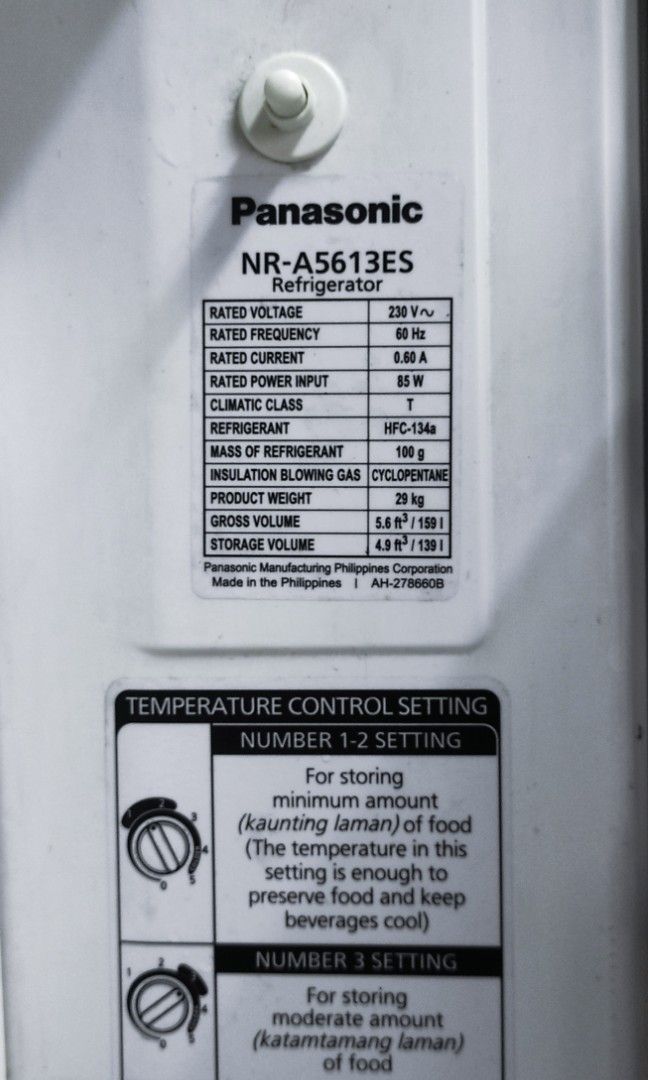 Panasonic refrigerator, TV & Home Appliances, Kitchen Appliances, Refrigerators and Freezers on ...