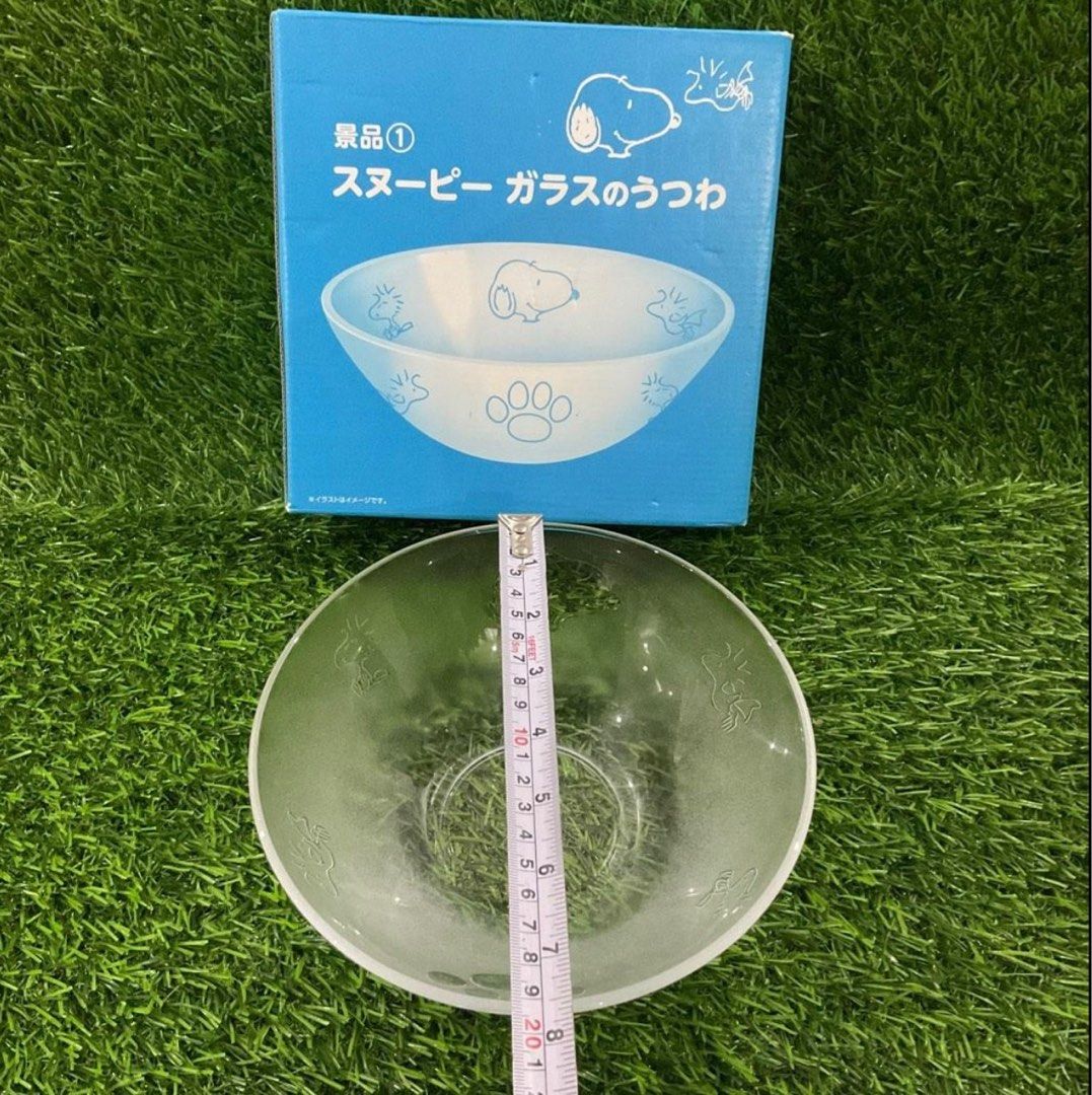 Peanuts Snoopy Soda Woodstock Quilted Embossed Glass Deep Salad Soup ...