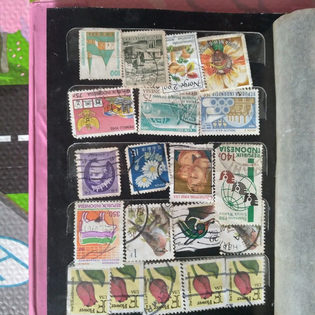 Perangko Stamp Album Kuno Jadul Koleksi, Buku & Alat Tulis, Alat Tulis ...
