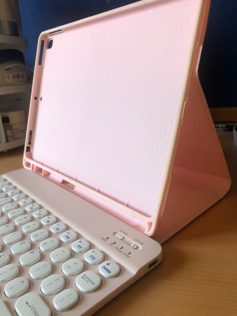 PINK iPad Casing with keyboard, Mobile Phones & Gadgets, Mobile ...