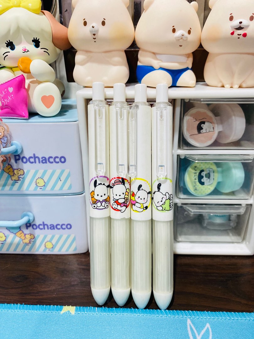 pochacco white 0.5 black gel pens, Hobbies & Toys, Stationary & Craft ...