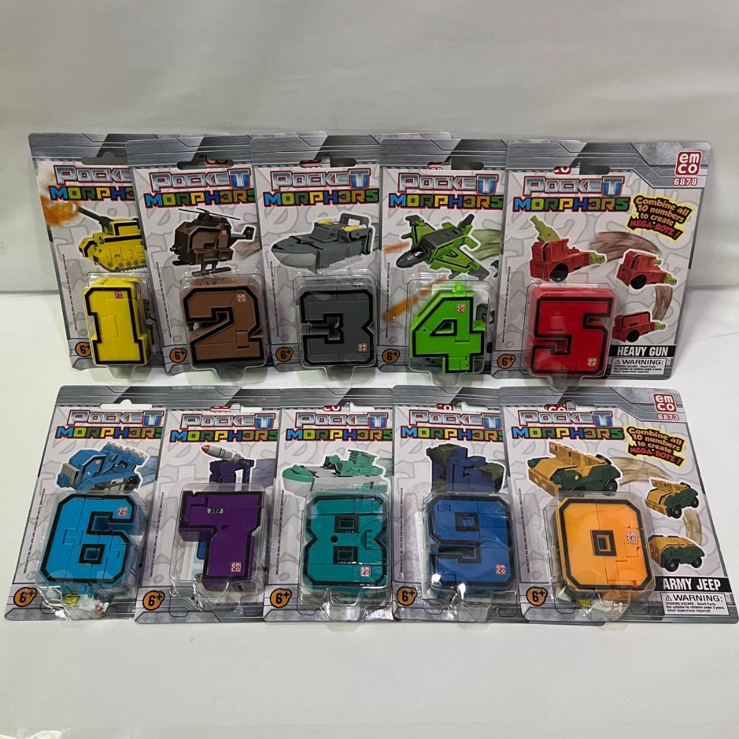 Pocket Morphers Full Set of 10 Combine all 10 Numbers to create MEGA ...