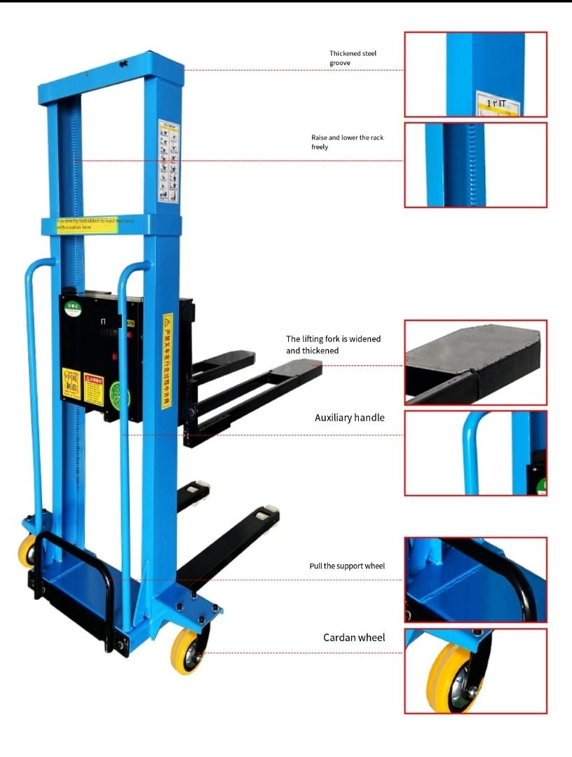 Portable All-Electric Truck-Mounted Forklift: Remote Control, Lifting ...