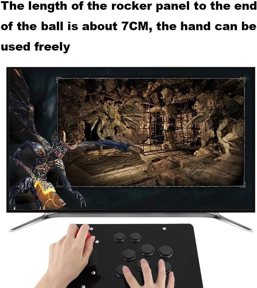 Portable USB Arcade Controller Arcade Fighting Stick Fighter Joystick 8 ...