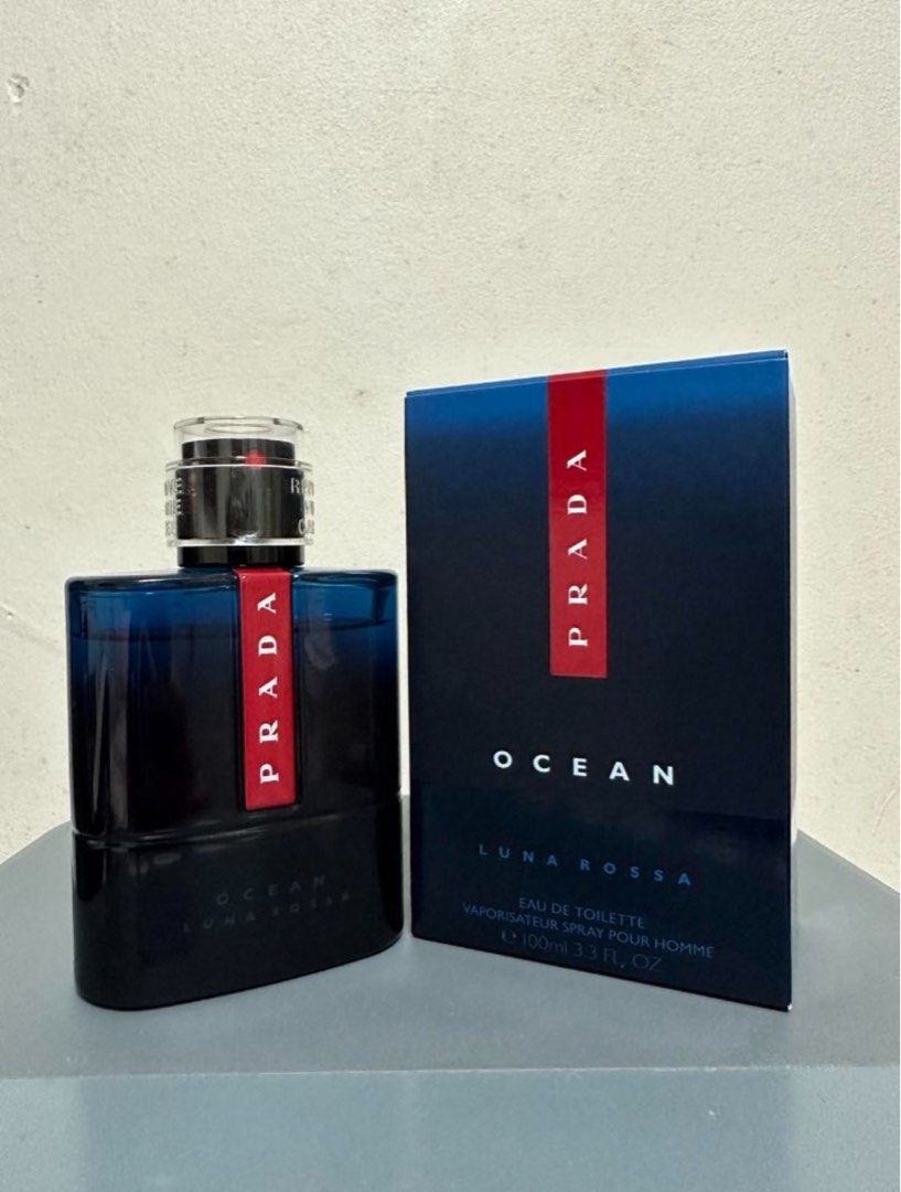Prada Luna Rossa Ocean EDT (100ml), Beauty & Personal Care, Fragrance ...