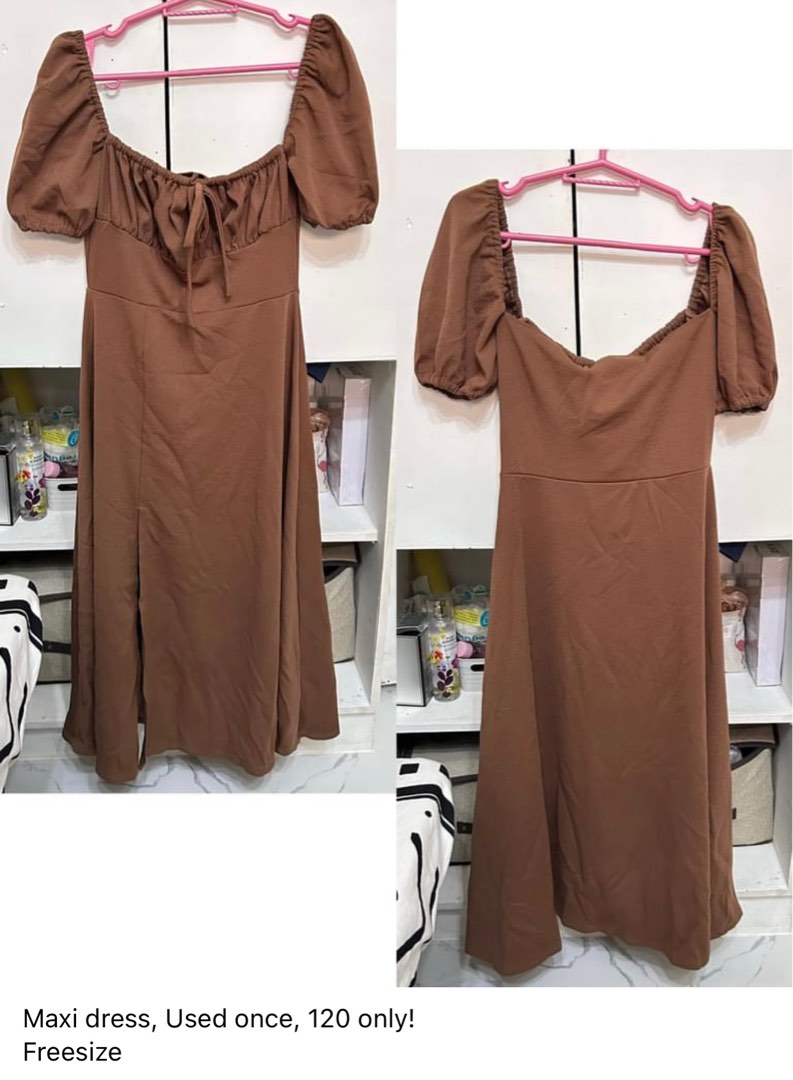 Puff sleeve maxi dress, Women's Fashion, Dresses & Sets, Dresses on ...