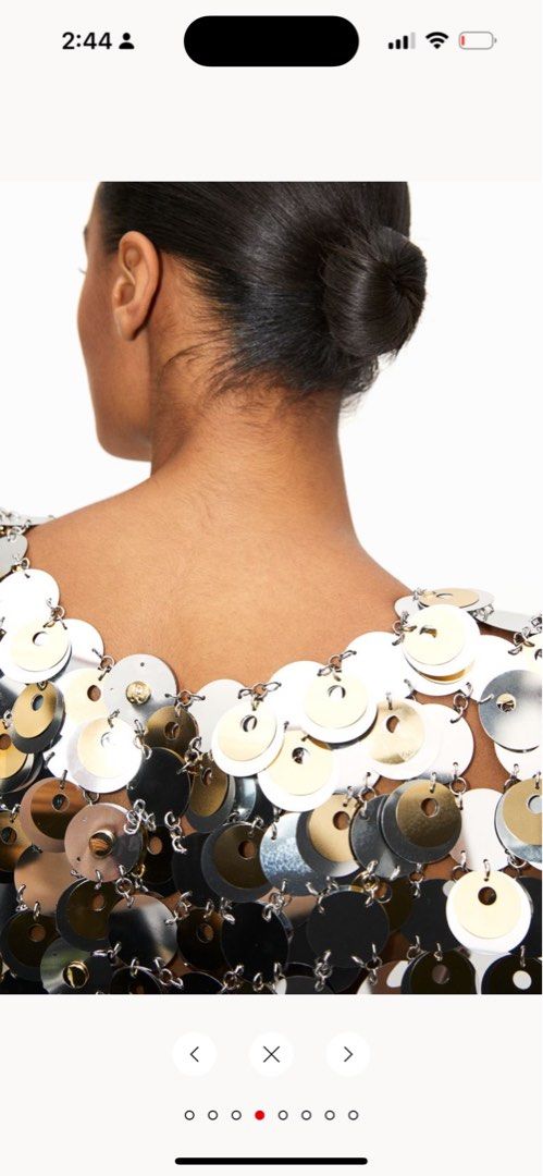 Rabanne Sequin disc top, Women's Fashion, Tops, Blouses on Carousell