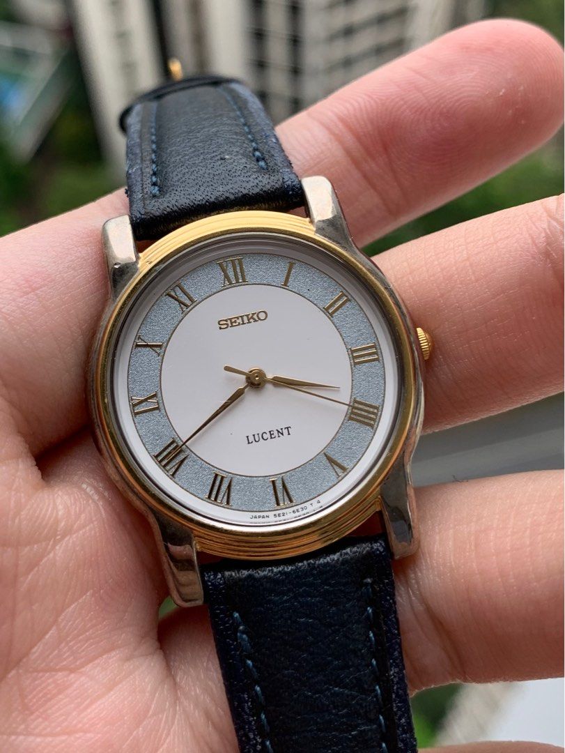 (Rare) Seiko lucent two tone case Roman numerals, Women's Fashion ...