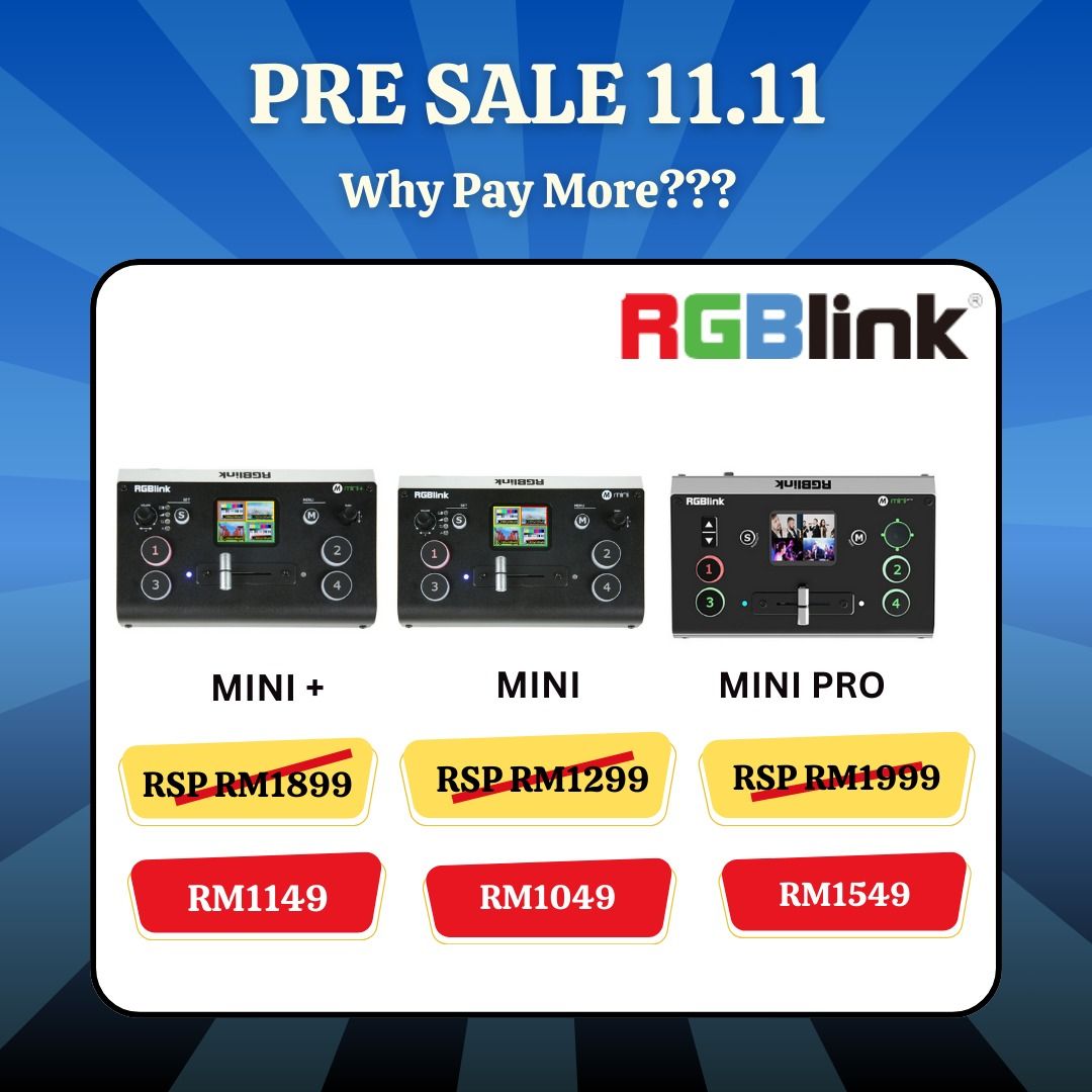 RGBLINK Mini+/Mini/Mini Pro streaming switcher, Photography ...