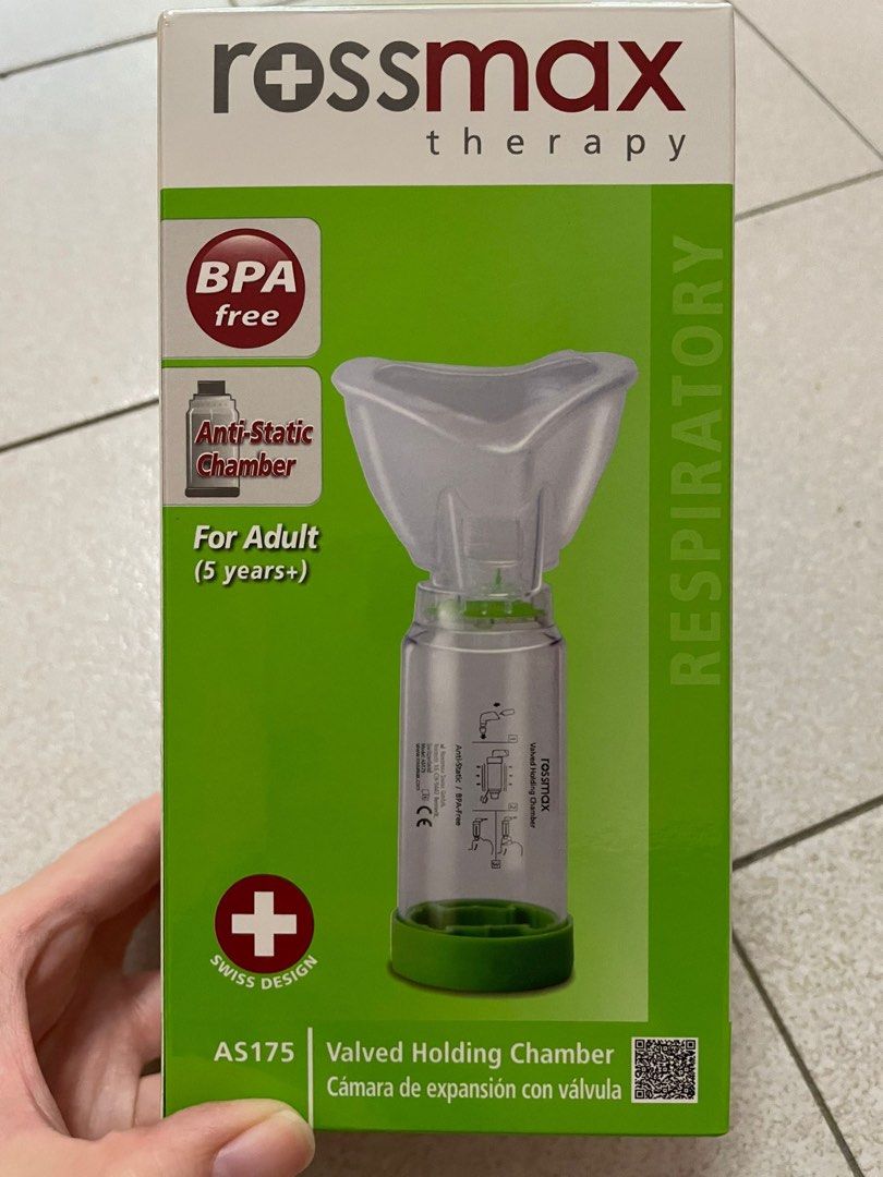 Rossmax Aero Spacer with L size mask, Health & Nutrition, Medical ...