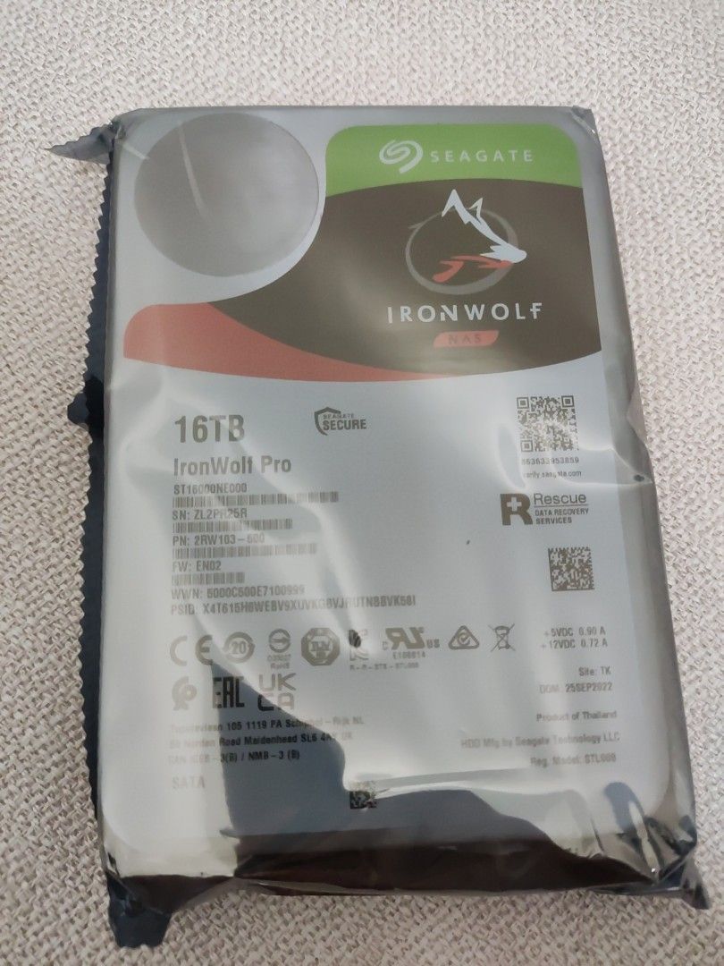 Seagate 16TB Ironwolf Pro Sata Hard Drive For NAS, Computers & Tech ...
