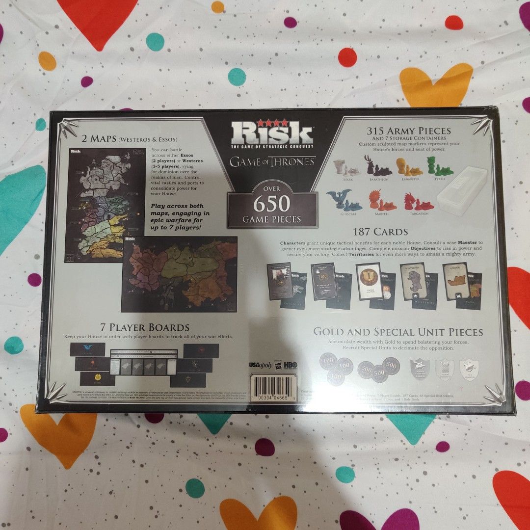 Sealed Game of Thrones: Risk (GOT Board Game), Hobbies & Toys, Toys ...