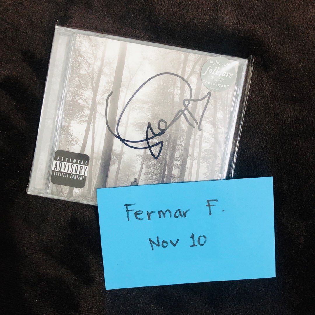 (SEALED) Taylor Swift - folkore Signed CD, Hobbies & Toys, Music ...