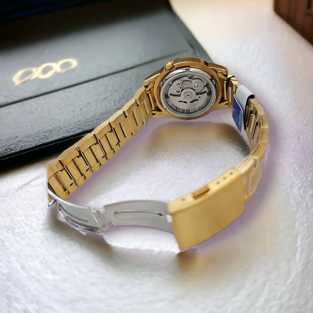 Seiko 5 Automatic Gold tone Men's Watch SNKK38J1, Men's Fashion ...