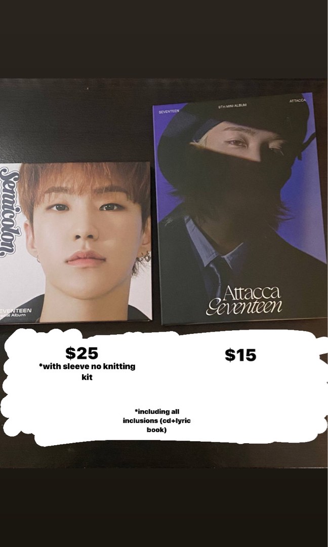 Seventeen albums (semi;colon and attaca carat version), Hobbies & Toys ...