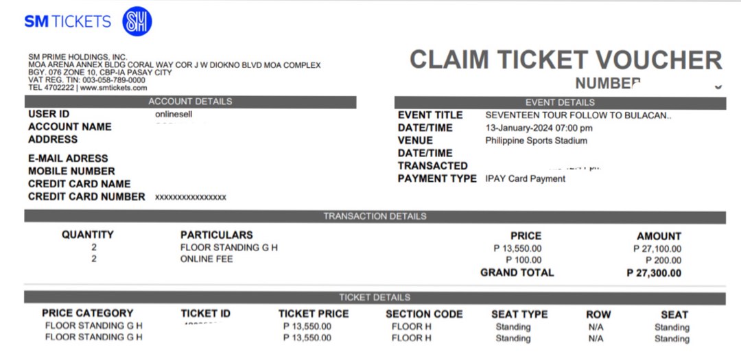 SEVENTEEN Follow Tour Bulacan Floor Standing H, Tickets & Vouchers, Event Tickets on Carousell