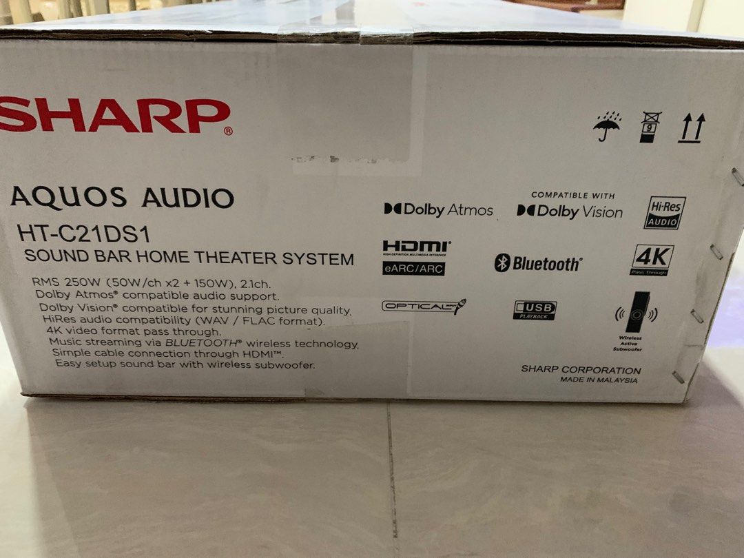 Sharp Sound Bar Home Theatre System, TV & Home Appliances, TV ...