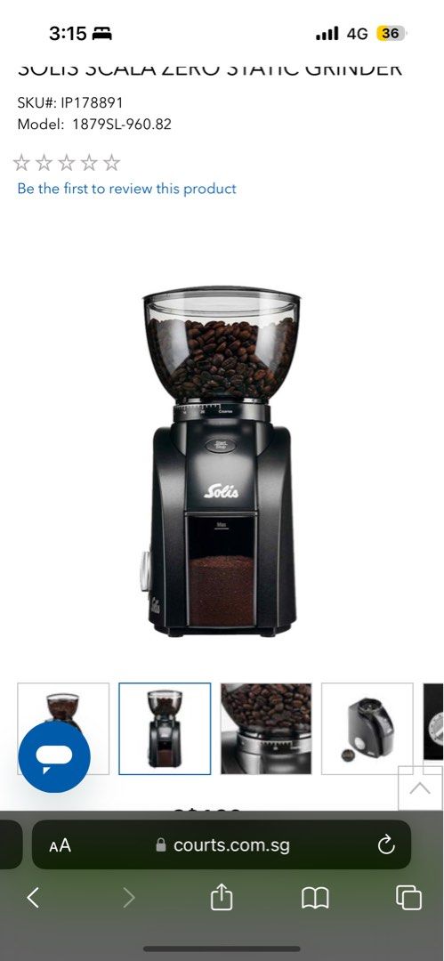 Solis Scalia Zero Static Grinder, TV & Home Appliances, Kitchen ...