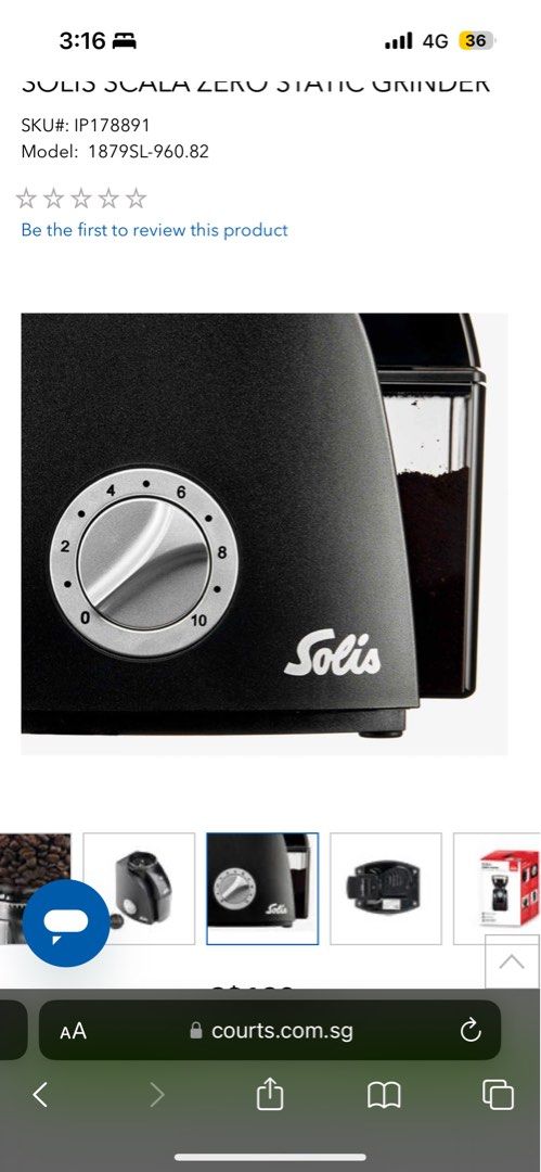 Solis Scalia Zero Static Grinder, TV & Home Appliances, Kitchen ...