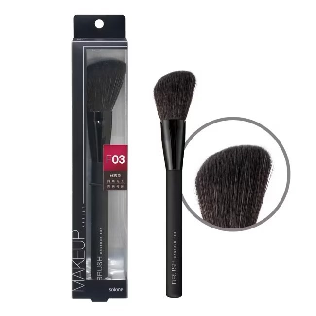 Solone修容刷F03附網套 大藝術家玩色系列刷具 原價NT280, 香水、美妝、保養, 臉部彩妝、保養與清潔, 化妝品在旋轉拍賣