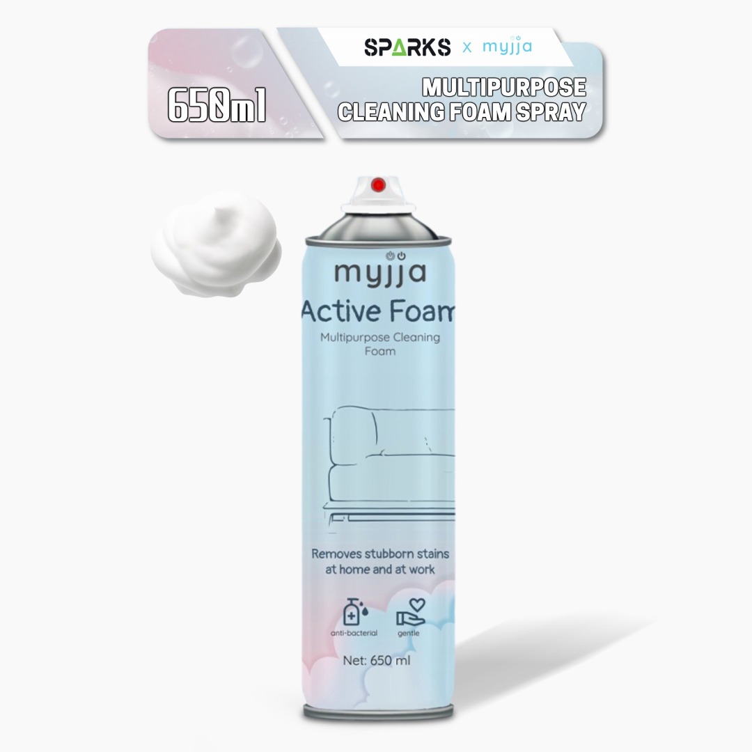 SPARKS x MYJJA Multipurpose Cleaning Foam Spray 650ml | Carpet, Rug, Sofa, Upholstery, LCD ...