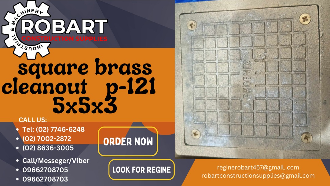 square brass cleanout p-121 5x5x3, Commercial & Industrial ...