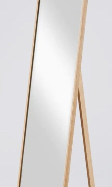 MUJI Rubberwood Standing Mirror, Furniture & Home Living, Home Decor ...