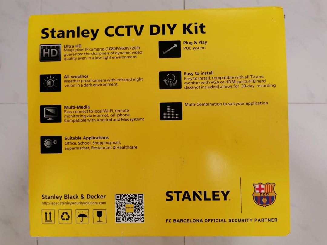 Stanley DIY CCTV Kit, Furniture & Home Living, Security & Locks ...