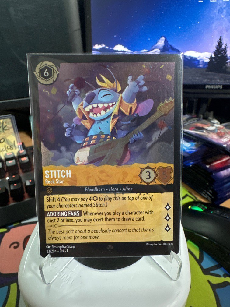 Stitch Rock Star Foil Super Rare - Disney Lorcana, Hobbies & Toys, Toys ...