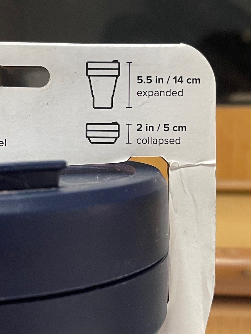 Stojo Collapsible foldable Dark Blue Starbucks Coffee Takeaway Cup ...