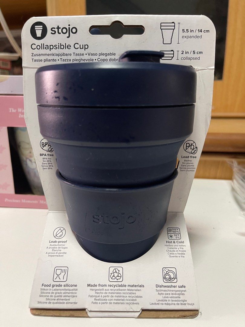 Stojo Collapsible foldable Dark Blue Starbucks Coffee Takeaway Cup ...