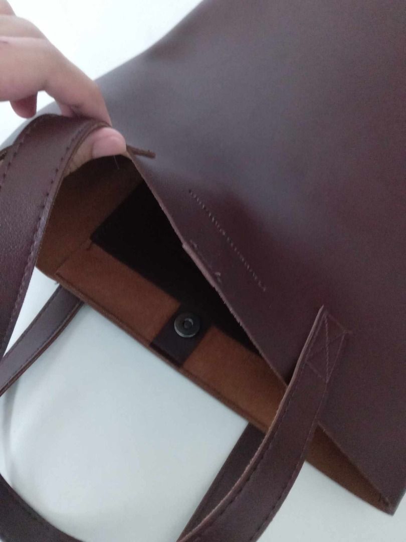 STRAIGHTFORWARD = DVL Minimalist Flap Sling Bag [Burnt Umber] and DVL Portrait Tote Bag ...