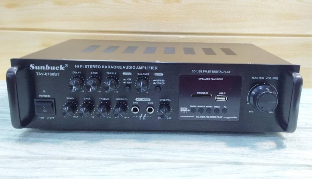 SUNBUCK TAV-6188BT 2000W Hi Fi Stereo Karaoke Bluetooth Audio Amplifier ...