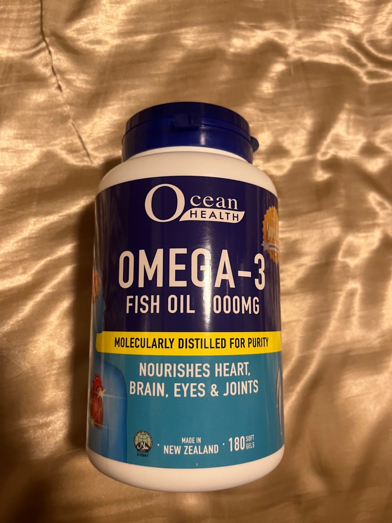 Ocean Health Omega - 3 Fish Oil 1000mg, Health & Nutrition, Health ...