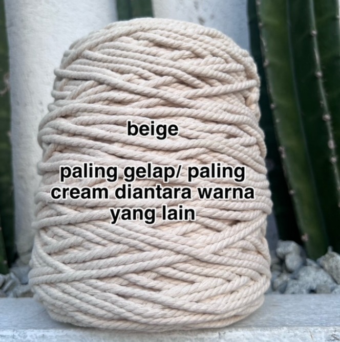 Tali macrame 2mm super katun cotton rope 2mm 1kg, Antik, Lainnya di ...