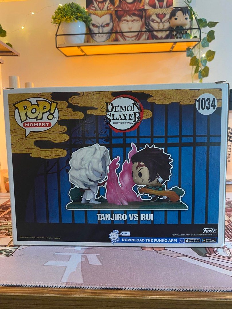 Tanjiro vs Rui- Demon Slayer- Funko pop Moment, Hobbies & Toys, Toys ...