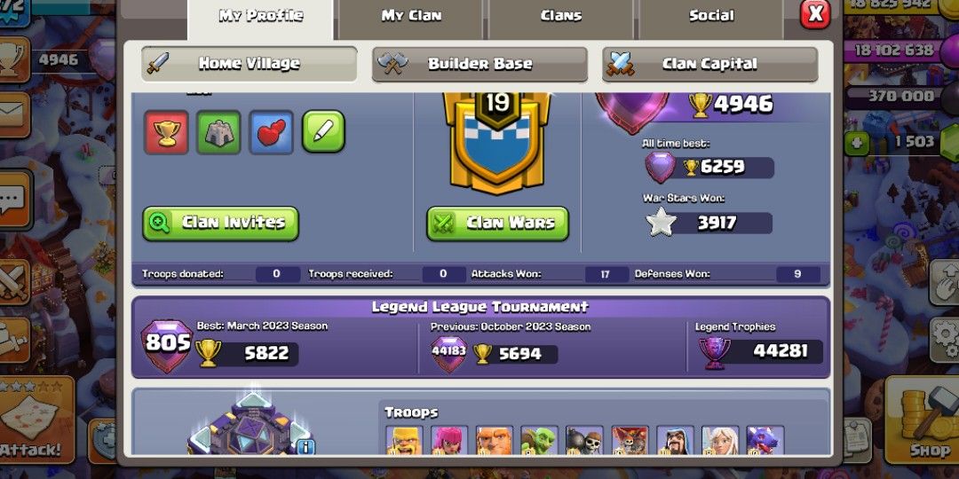Th15 max with 44kleg trophies n tons of skins, Video Gaming, Video ...