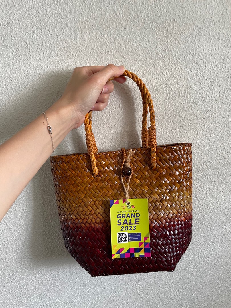 Thai Rattan Bag, Women's Fashion, Bags & Wallets, Beach Bags on Carousell