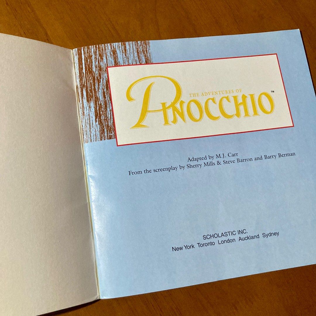 The Adventures of Pinocchio Adapted by M.J. Carr (Scholastic Books ...