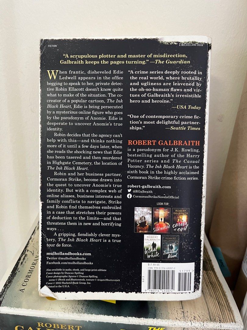 The ink black heart by Robert Galbraith (JK Rowling). Book 6 of the ...