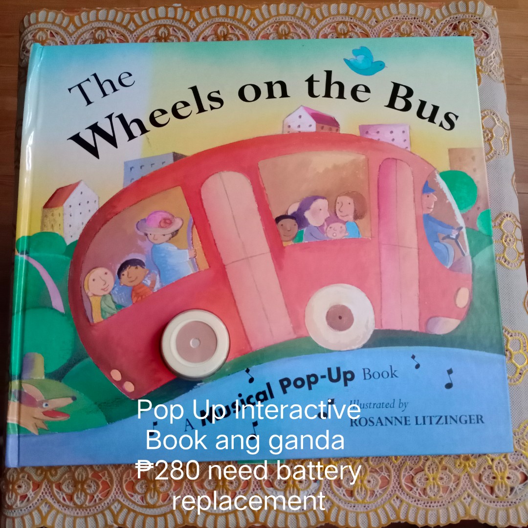 The Wheels on the Bus Pop Up Interactive Book, Hobbies & Toys, Books ...