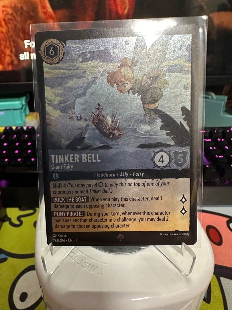 Tinker Bell Giant Fairy Foil Super Rare - Disney Lorcana, Hobbies ...